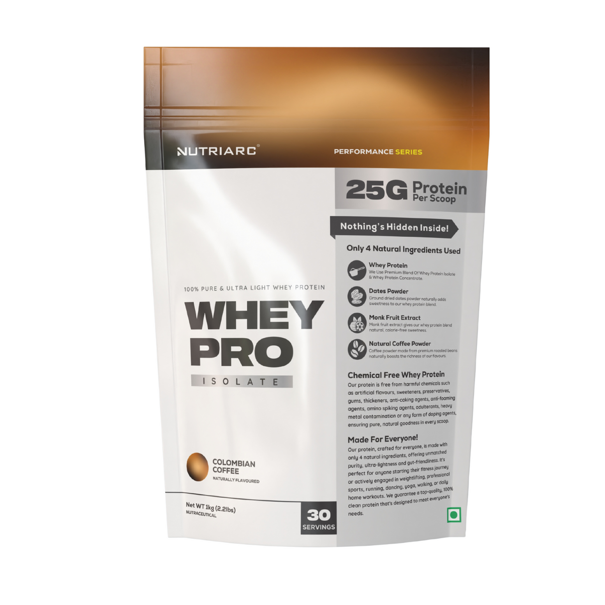 Whey Pro 25gm Whey Protein Isolate - Colombian Coffee – Nutriarc